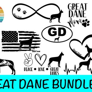 13 Great Dane Images SVG Bundle / Dane Clipart/ Cut File/ Cricut ...