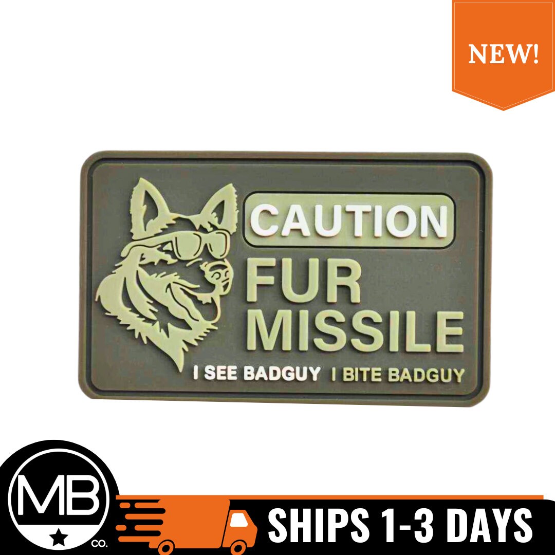 Caution Fur Missile Patch - Etsy