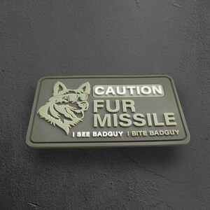 Caution Fur Missile Patch - Etsy