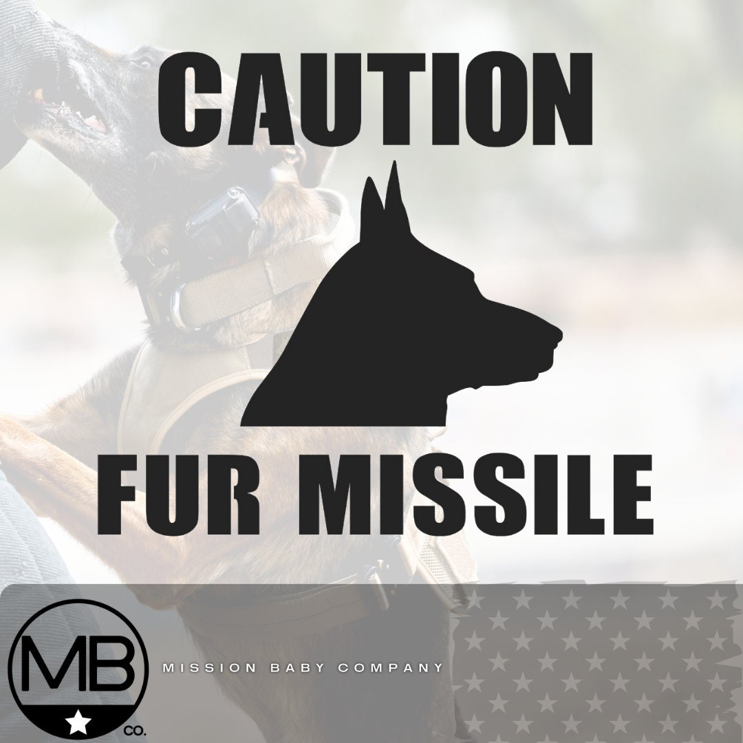 Caution Fur Missile Car Police K9 Decal - Etsy