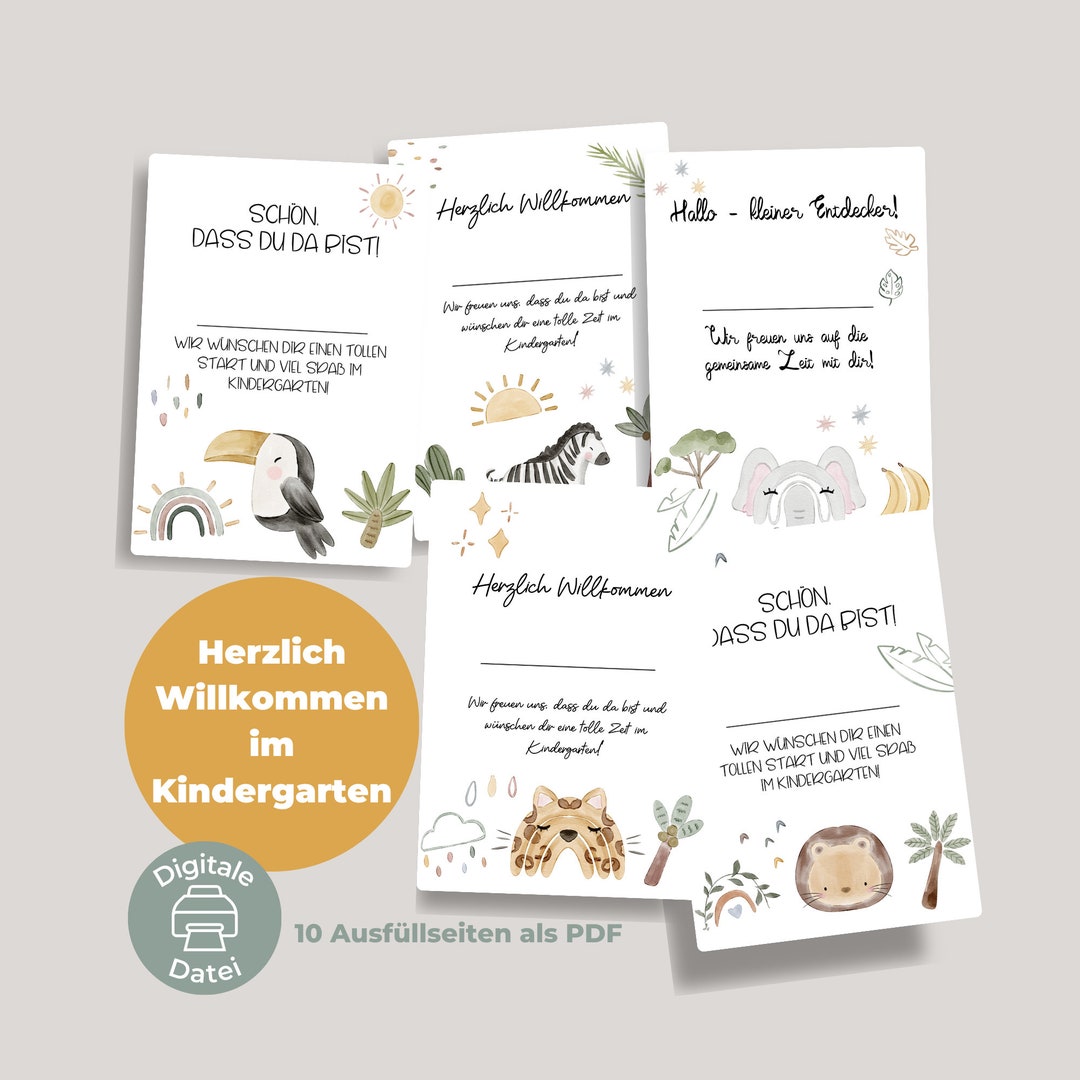 PDF Welcome to Kindergarten | Jungle Animals | First Day - Kindergarten ...
