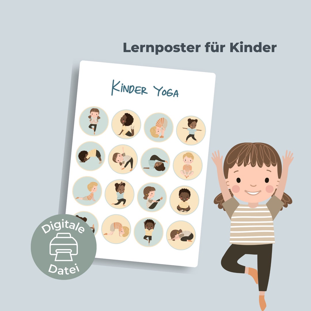 PDF Learning Poster "children's Yoga" 3 Versions | Yoga for Children ...