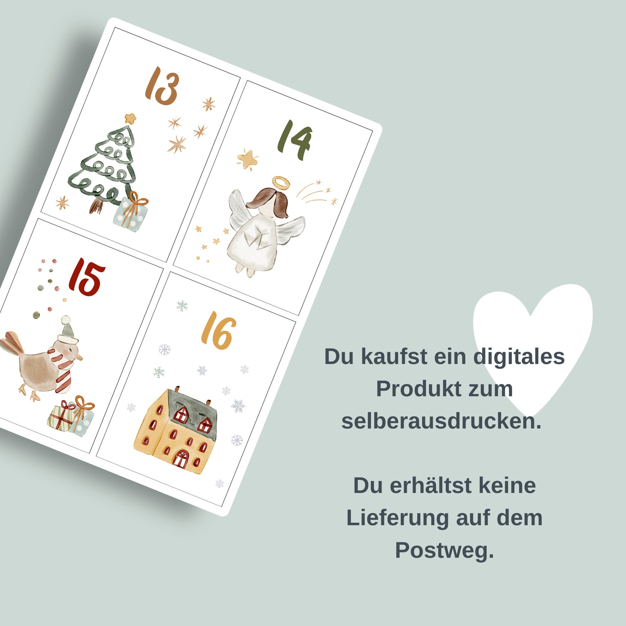 PDF Advent Calendar for Children to Print Out | DIY Calendar | Make and ...