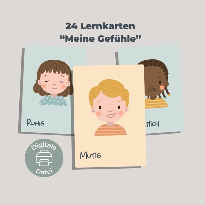 PDF Flashcards "my Feelings" | 24 Cards in DIN A6 | Learning Material ...