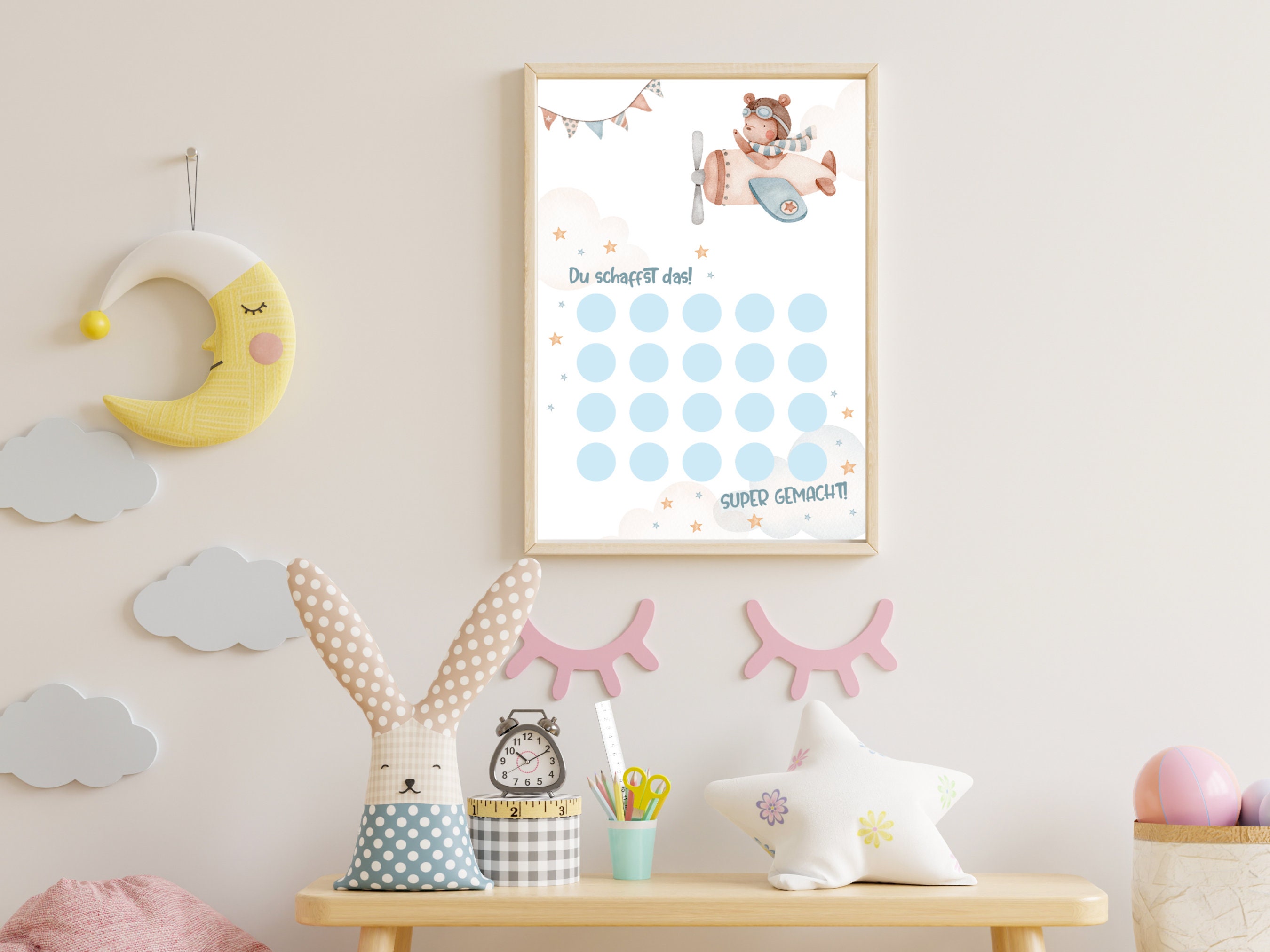 PDF Poster Reward Chart for Kids Aviator Bear Reward - Etsy