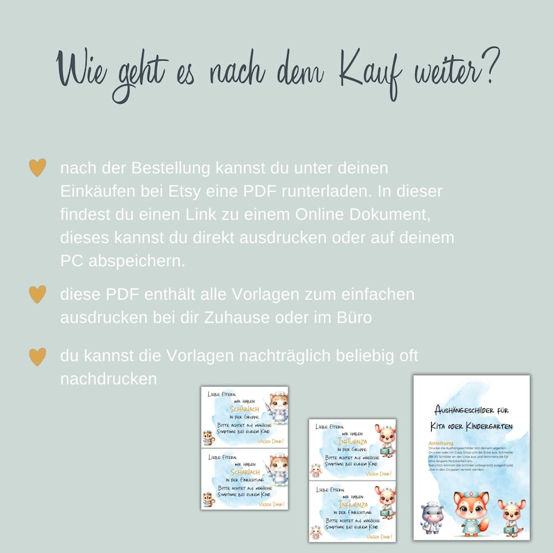PDF - 13 Aushängeschilder Krankheiten Kita & Kindergarten | Informationen für kranke Kinder ...
