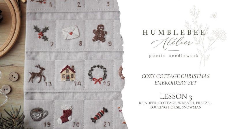 Handmade Advent Calendar Embroidery Pattern – 24 Mini Christmas Designs ...