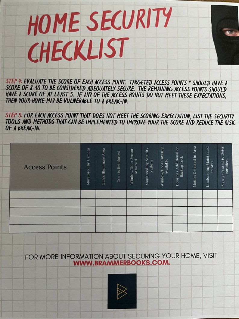 Home Security Checklist - Etsy