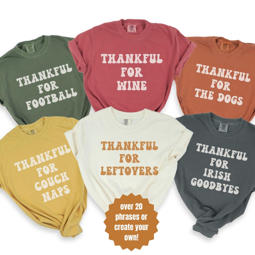 Family Thankful Shirts,group Thanksgiving Shirts,funny Thanksgiving ...