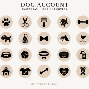 20 Dog Instagram Highlight Covers Beige Instagram Story Covers Dog ...