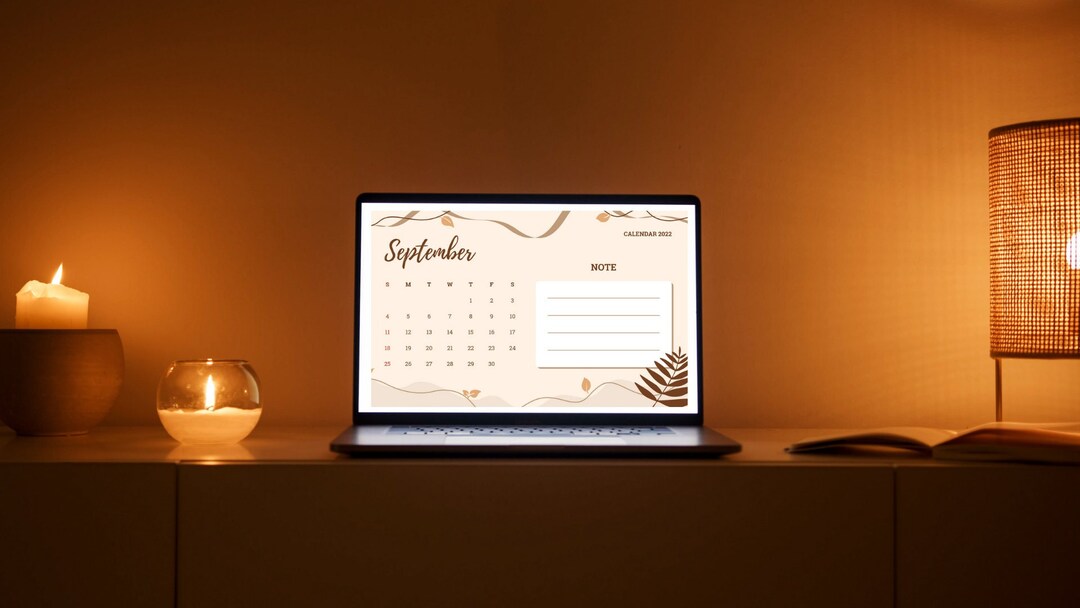 September Calendar/ Digital September Calendar - Etsy