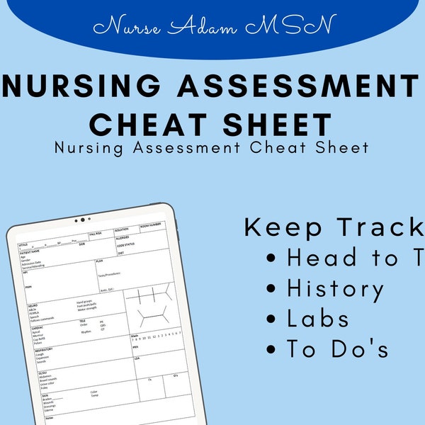 Surgical Cheat Sheet - Etsy