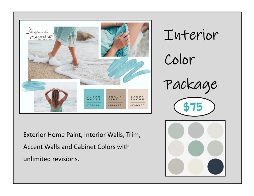 Exterior Interior Online E-design Paint Color Package - Etsy