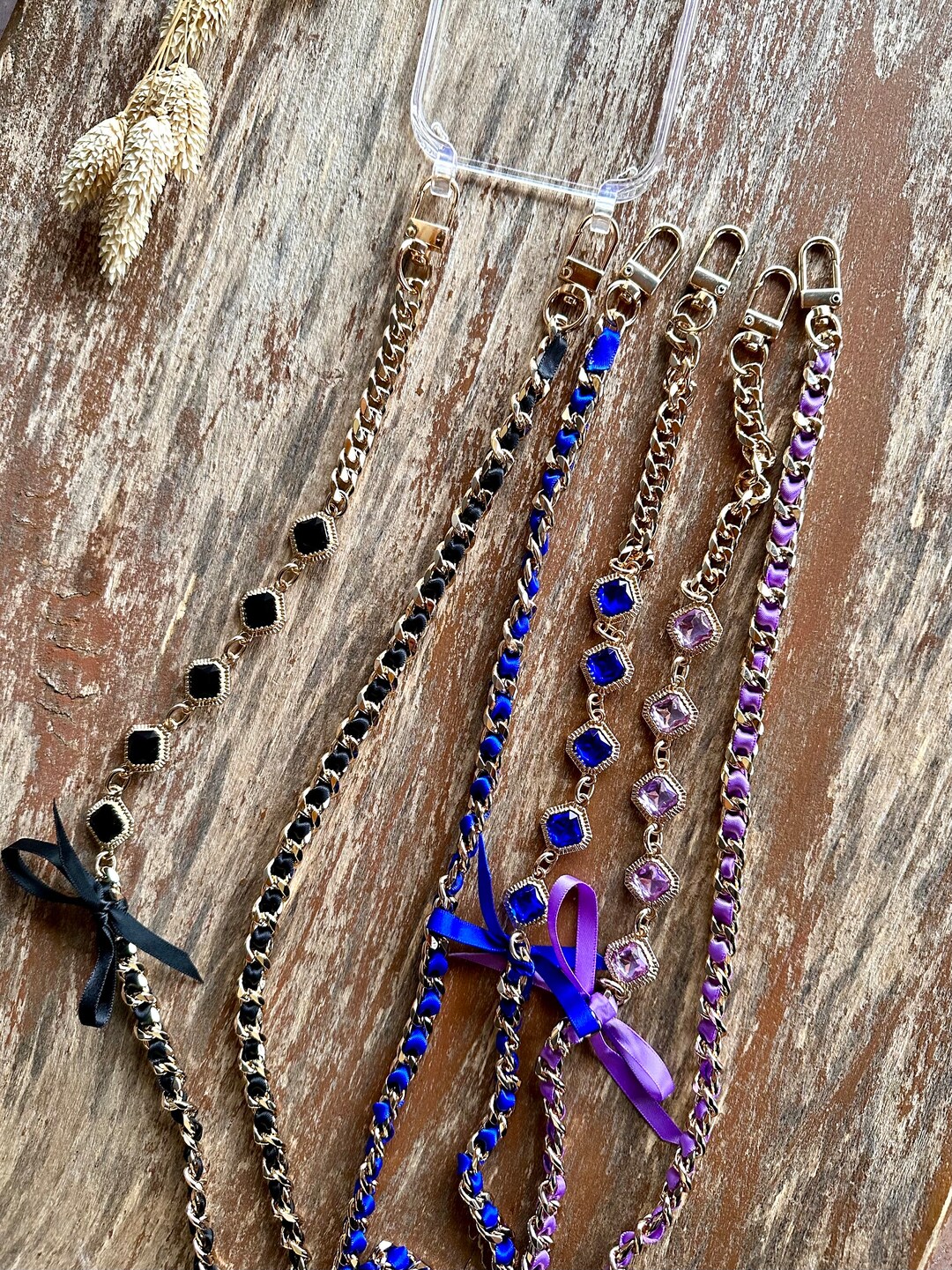 Boho Crossbody Cell Phone Chain Metal Chain With Ribbons Cell Phone ...