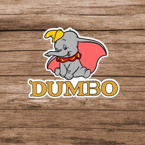 Dumbo Sticker - Click to Choose Size Option- Laminated/weatherproof ...