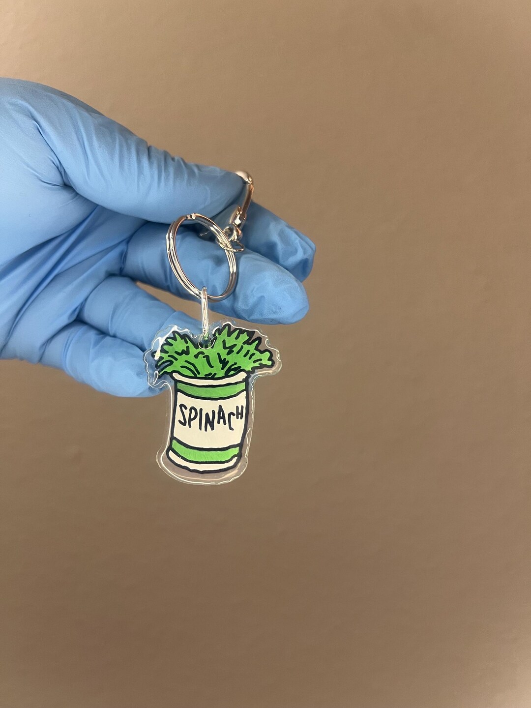 Popeye Spinach Keychain- Hand Drawn Keychain - Etsy