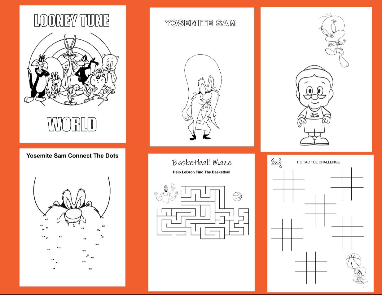 Space Jam 2 New Legacy Coloring and Activity Sheets 32 Pages, Digital ...