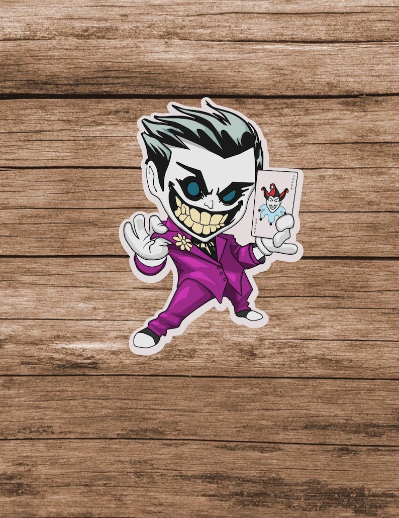 The Joker Sticker -click to Choose Size Option- Laminated/weatherproof ...
