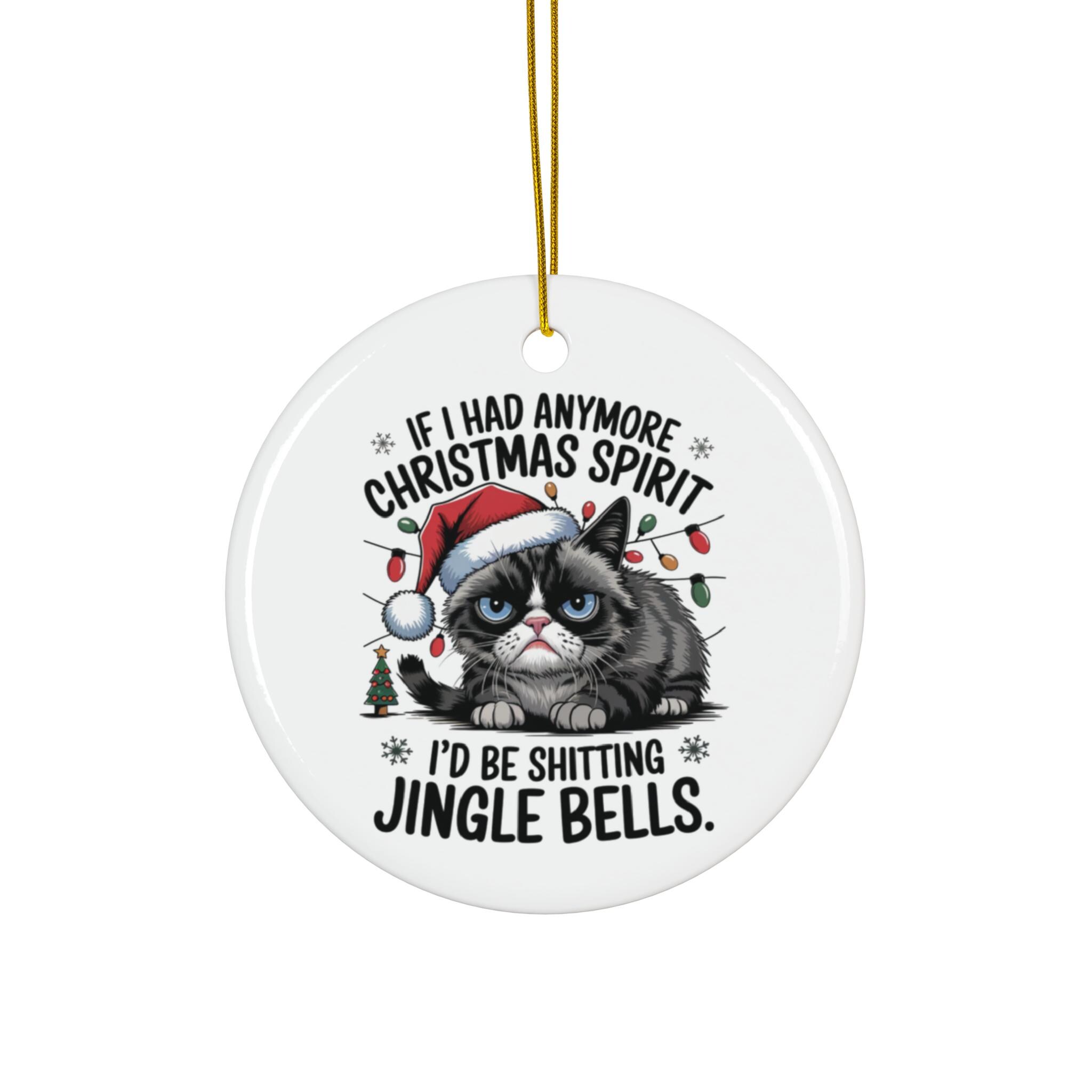 Funny Grumpy Cat Christmas Ornament: White Elephant Gift, Christmas ...