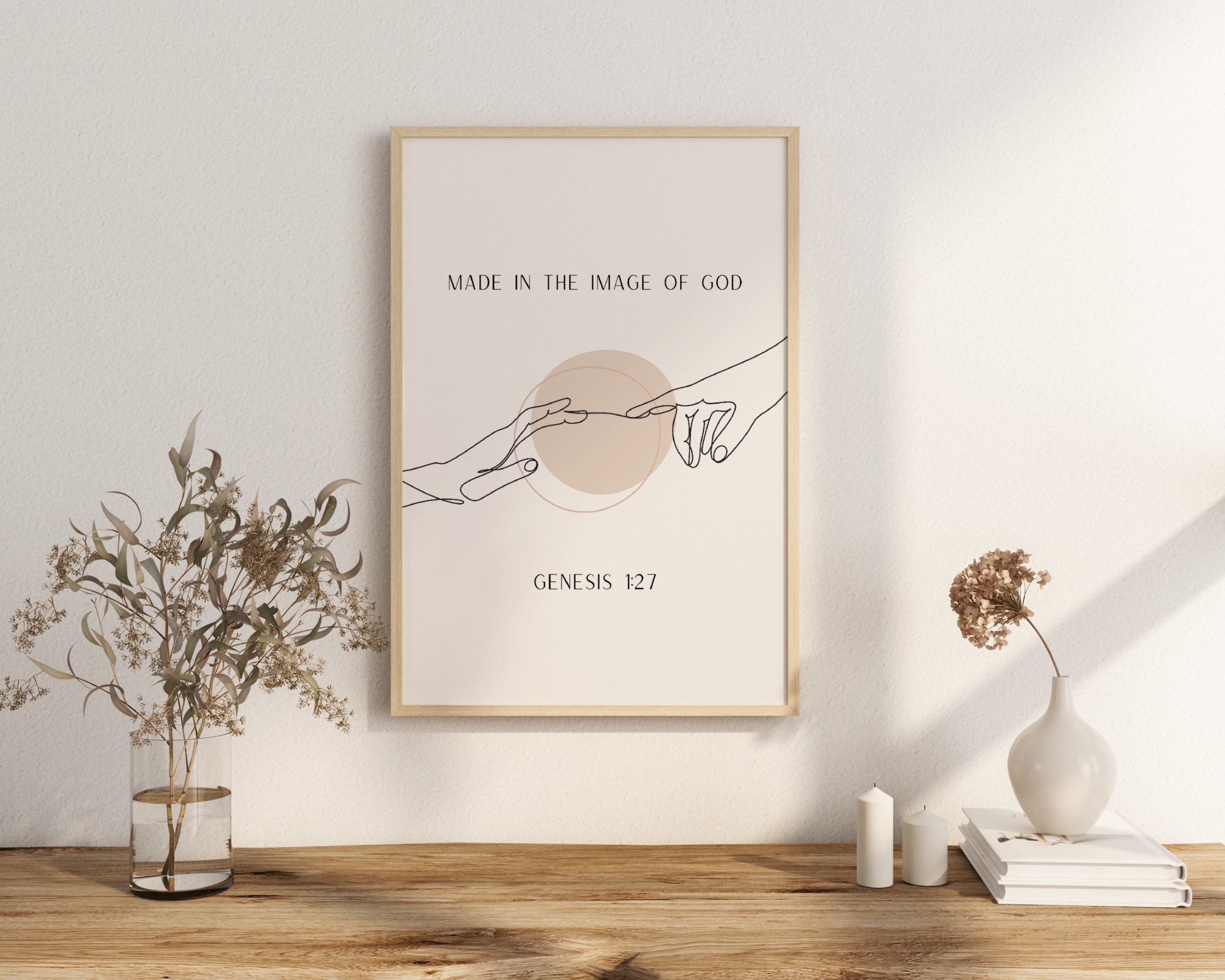 Made in the Image of God Bible Wall Art Printable, Neutral Decor ...