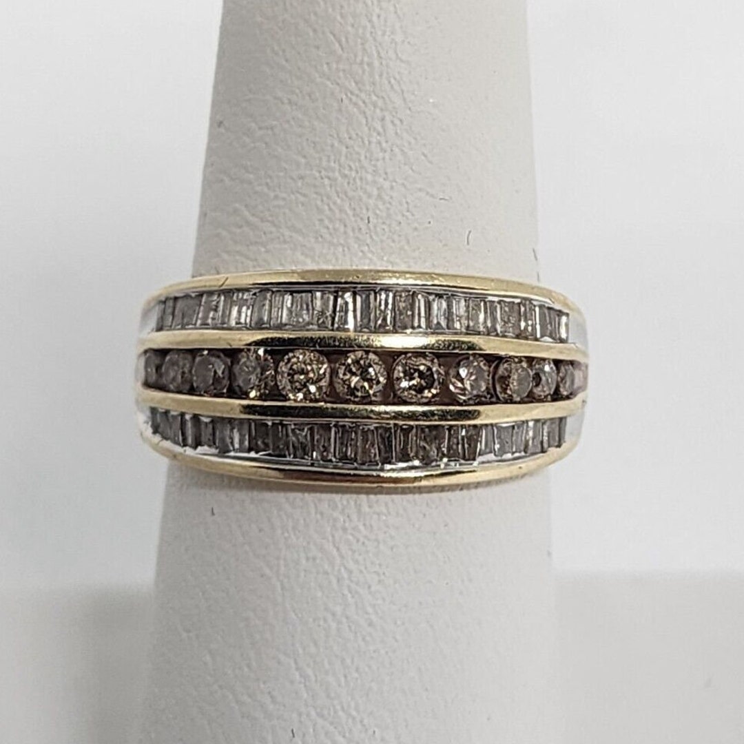 14K Yellow Gold Hessonite & Goshenite Ring Size 6 - Etsy