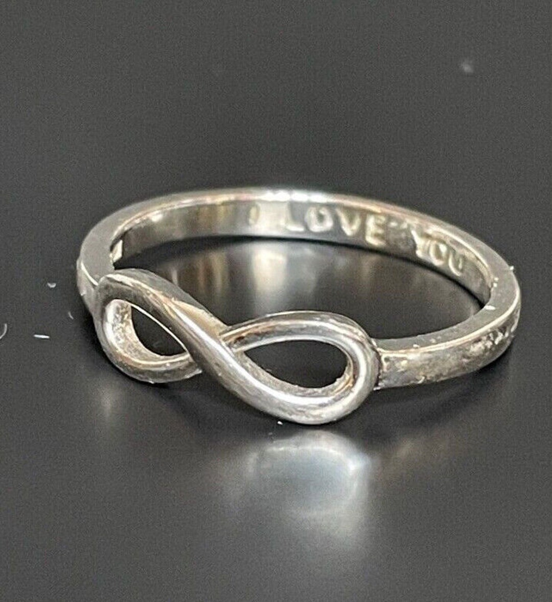 925 Sterling Silver Infinity ''I Love You'' Ring Size 7.75 SKY - Etsy