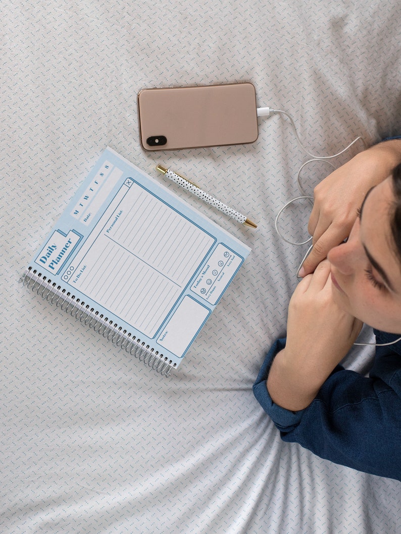 Blue Daily Planner - Etsy