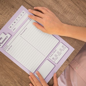 Purple Daily Planner - Etsy