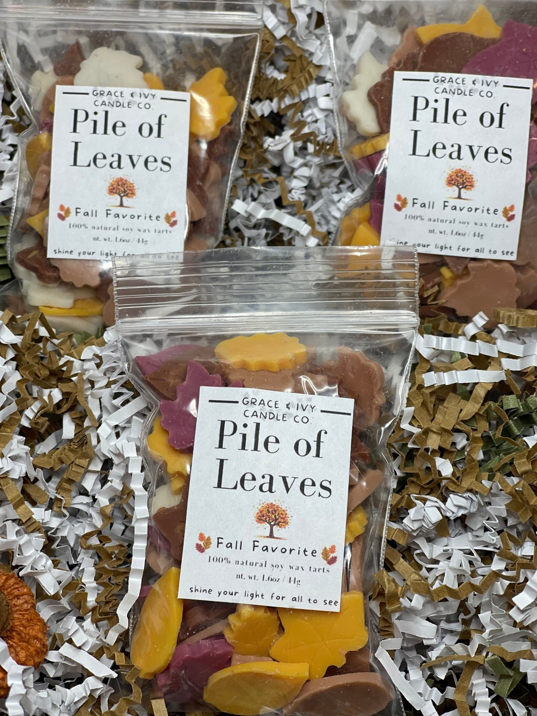Pile of Leaves Wax Tart Bag Leaves Scent Fall Wax Tarts - Etsy