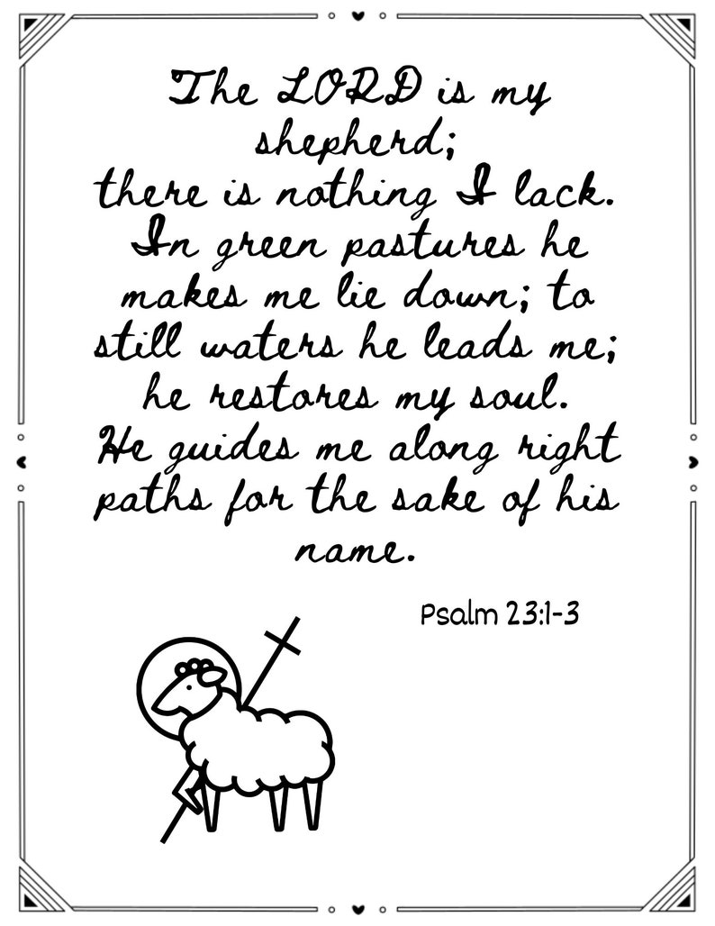 Psalm 23 Other Prayer Cards Catechesis of the Good Shepherd CGS Level 1 ...