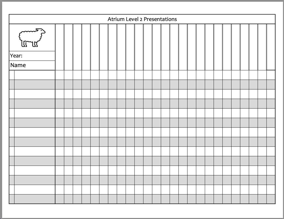Atrium Presentations Tracking Worksheet | Level 1 | CGS| Catechesis of ...