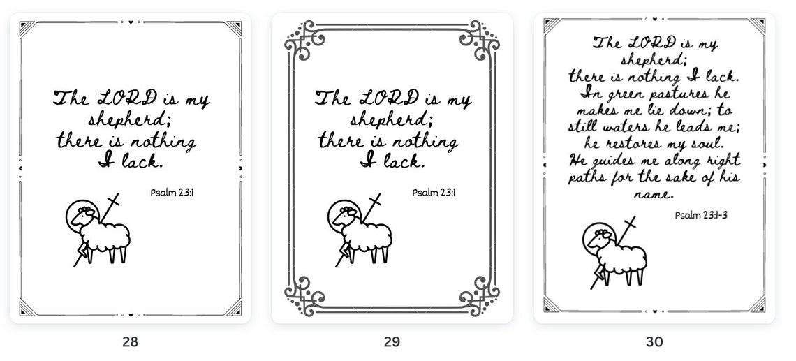 Psalm 23 + Other Prayer Cards | Catechesis of the Good Shepherd | CGS ...