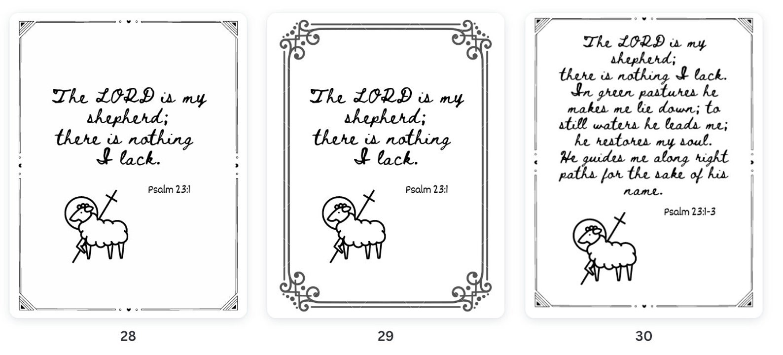 Psalm 23 + Other Prayer Cards | Catechesis of the Good Shepherd | CGS ...