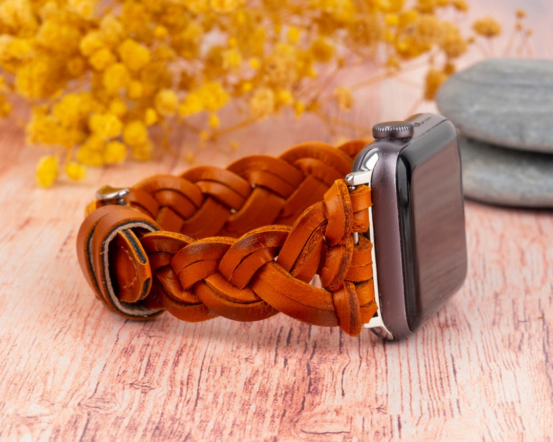 Brown Iwatch Band Women Leather Luxury Apple Watch Bands for - Etsy