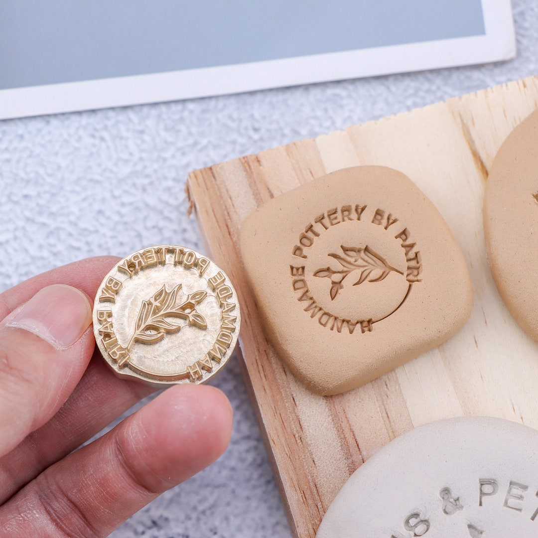 Custom Pottery Stamp, Personalized Signature Brass Stamp for Pottery ...