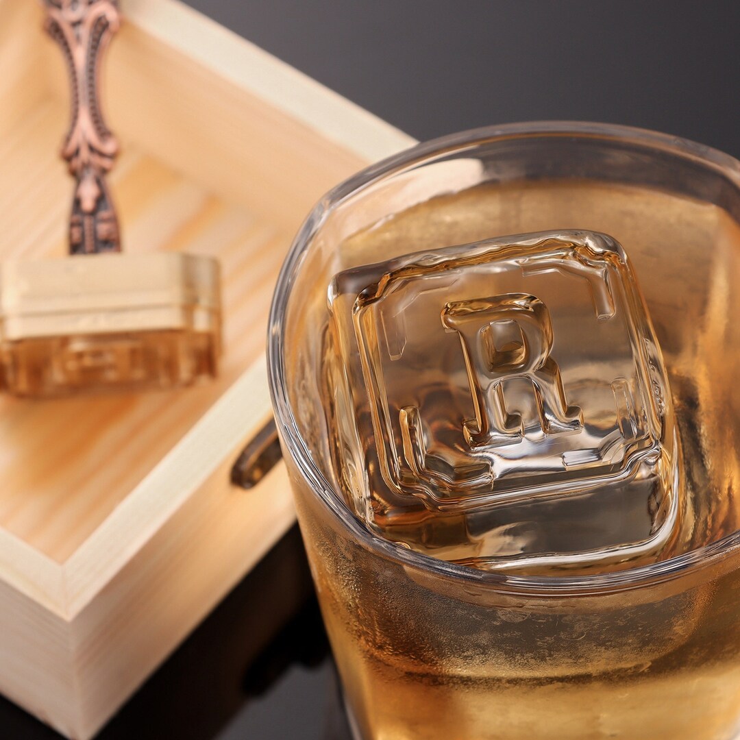 Whiskey Ice Stamp, Custom Monogram Ice Stamp, Business Logo Ice Stamp ...