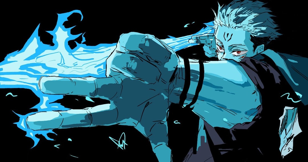 Blue Sukuna Poster - Etsy