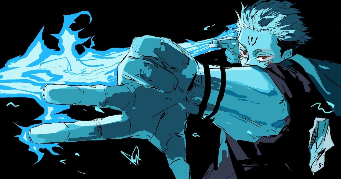 Blue Sukuna Poster - Etsy