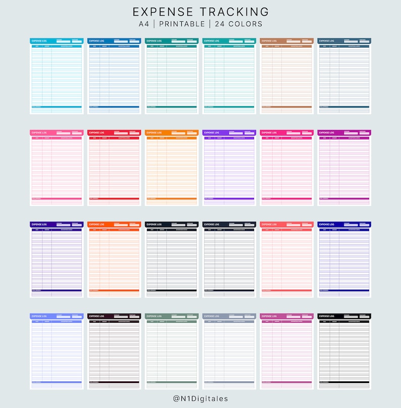 Printable Expense Log , Expense Tracker, Business Expense Tracker ...
