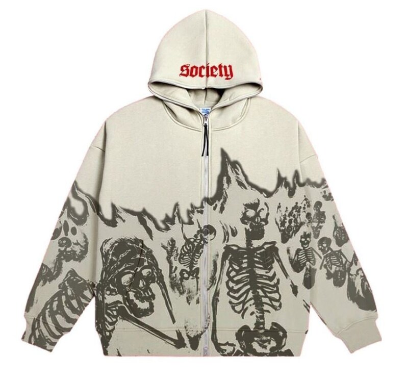 Y2K Skeletons on Fire Graphic Print Goth Harajuku Japanese - Etsy Canada