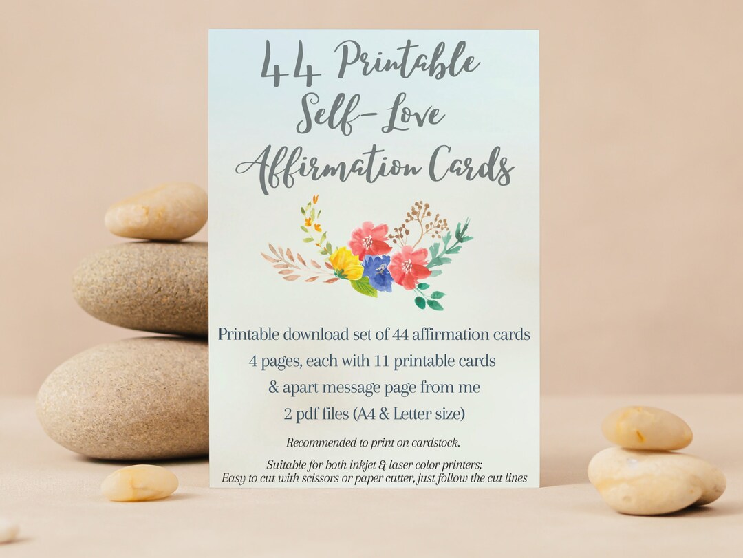 Affirmation Cards Printable Self-love Printable Affirmation - Etsy