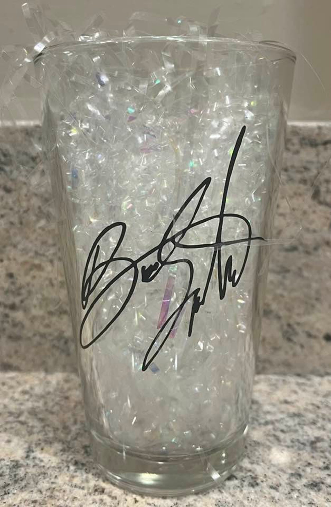 Bruce Springsteen's Signature on a 16 Oz Tall Pub Glass - Etsy