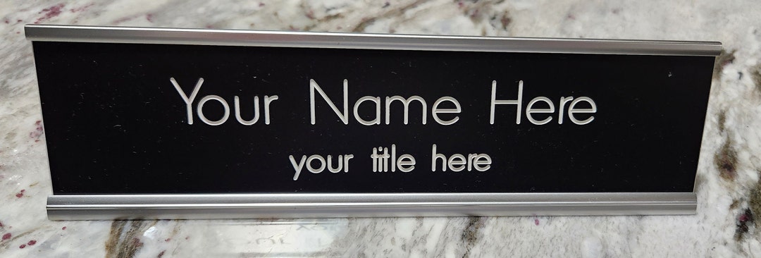 2x 8 Name Plate & Desk Top Holder Set - Etsy