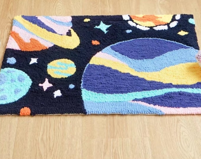 Punch Needle Beginner Kit DIY Tiger Rug Room Decor/ Kit With Yarn All ...