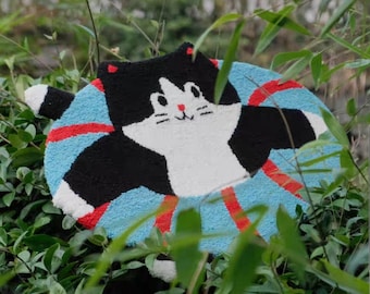 Punch Needle Beginner Kit Cat Mirror/embroidery Punch Needle - Etsy