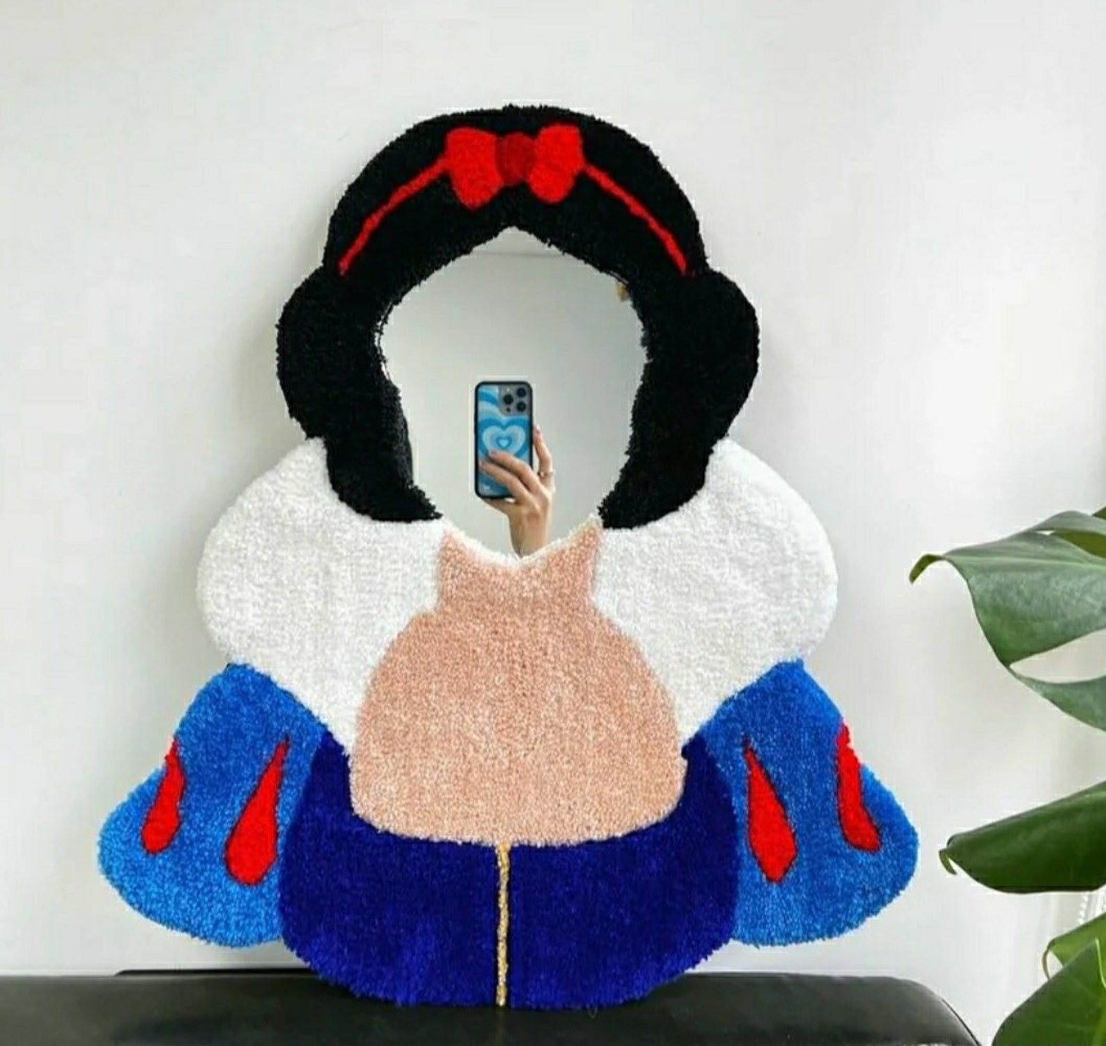 Tufted Mirror Punch Needle Princess Handmade/ Beginner Punch Needle Kit ...