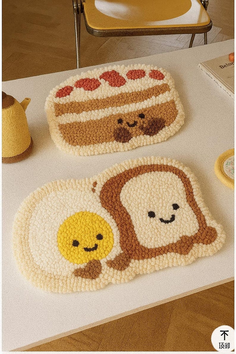 Punch Needle Beginner Kit DIY Cute Kitchen Table Decor/ Kit With Yarn ...