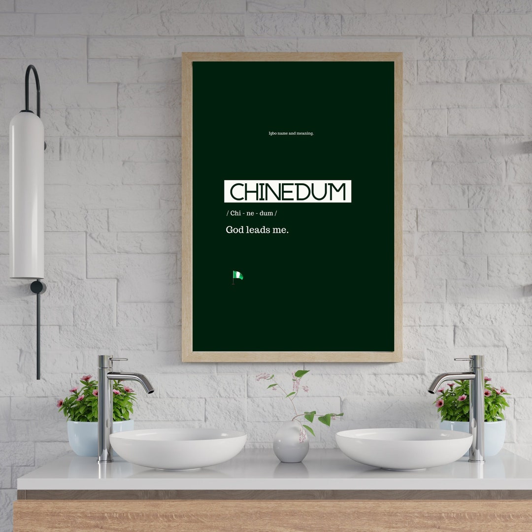 Igbo Name CHINEDUM and Meaning. Igbo Printables. Digital Prints - Etsy