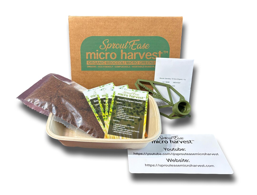 Sprout Ease Micro Greens Broccoli Kit - Etsy