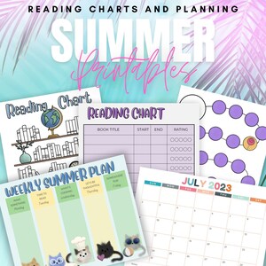 Summer Planning and Reading Chart Printables - Etsy